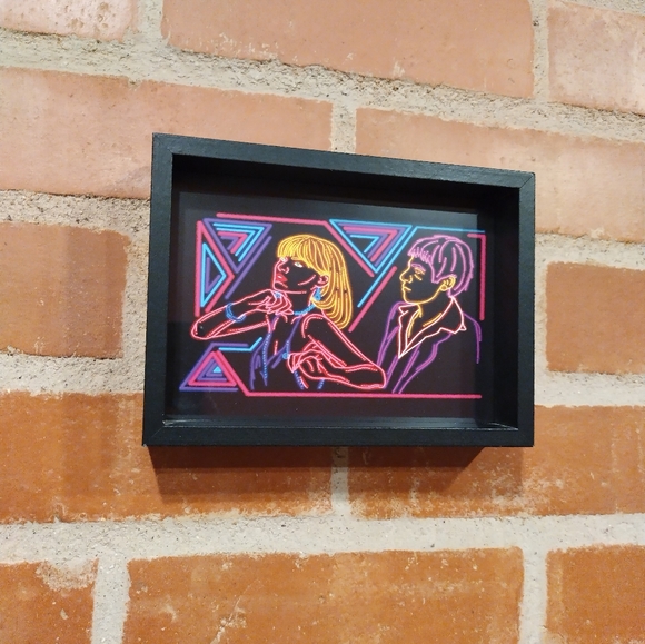 Art | Neon Scarface Tony Montana Elvira Dancing Art Print | Poshmark